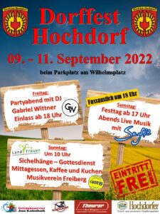 Einladung Dorffest 2022 – Dorfclub Hochdorf e.V.